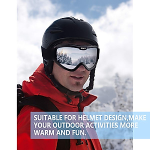 OULAIQI Ski Goggle Snow Goggles For Man Women Windproof Anti-Fog Scratch Resistant Over The Glasses Motorcycle Snowboard Goggles For Skiing Climbing Snowboarding