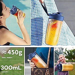 Portable Blender, 14 Oz Usb Personal Size Mini Fruit Juice Mixer, Strong Cutting Power with Six Blades for Smoothie, Fresh Juice,Shakes and Smoothies