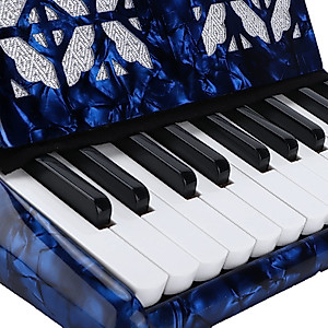 Accordion 22 Key 8 Bass Piano Accordion Keyboard Instrument Adjustable Accordion Strap Pure Sound Keyboard Accordion for Performance Amateur Musicians and Professionals