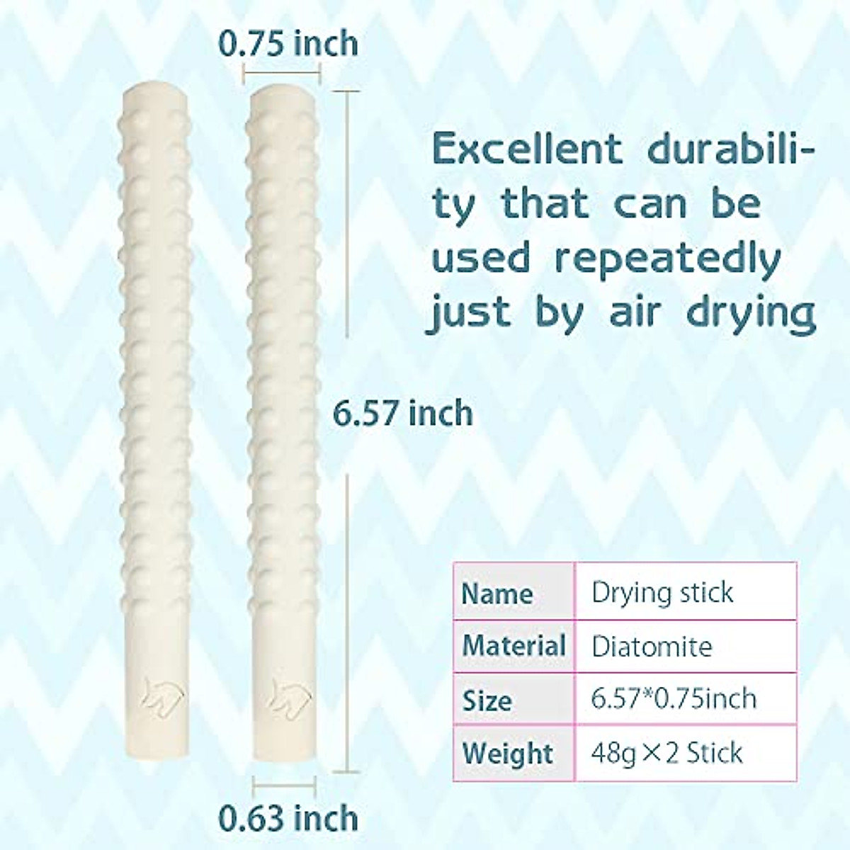 xinXbabe Drying Stick Drying Rod for Toy Diatomite Water-Absorption Stick【Quick Drying/Reusable/Preventing Moisture and Mold】Absorbent Stick Drying Rod 2-Piece Set