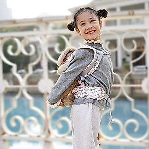 GAGAKU Baby Doll Carrier Front and Back Stuffed Animal Carriers for Little Girls - Pink