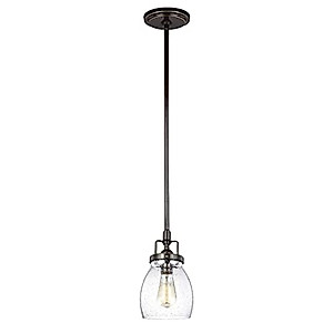Generation Lighting 6114501-710 Belton One - Light Mini-Pendant Hanging Modern Fixture, Bronze