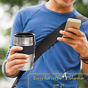 Mixpresso 2-In-1 Single Cup Coffee Maker & 14oz Travel Mug Combo | Portable & Lightweight Personal Drip Coffee Brewer & Tumbler Advanced Auto Shut Off Function & Reusable Eco-Friendly Filter