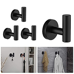 WODMB Robe Hat Hook Holder Stainless Steel Self Adhesive Wall Coat Rack Key Holder Towel Hooks Hanging Bathroom Accessories