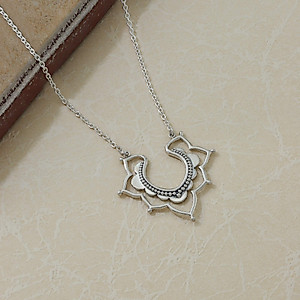 Boma Jewelry Sterling Silver Bohemian Filigree Pendant Necklace, 20 Inches