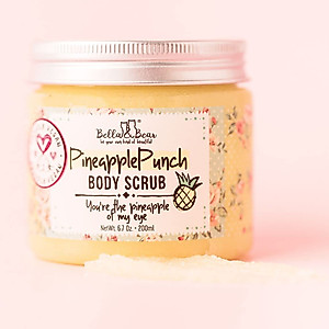 Bella & Bear Pineapple Body Scrub Exfoliator - Vegan Travel Size (3.4oz)