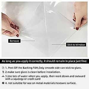 Static Clings Window Privacy Film Waterproof Cabinet Glass Window Clings Pure Frosted Translucent Glass Stickers for Office Home Improvement 17.7x18.7Inches