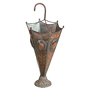 Deco 79 Metal Umbrella Stand, 13" x 13" x 28", Brown