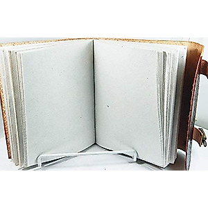 MONTEXOO Handmade Vintage Leather Bound Journal Notebook Diary Sketchbook With Lock For Men Women Blank Pages Old Antique Six Stone