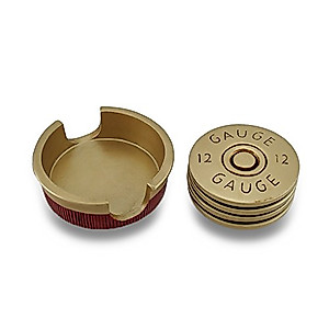 Four Piece 12 Gauge Shotgun Shell Coaster Set W/Base