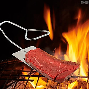 Long Barbeque Grill Tongs Spatula - Utensil Set Portable Grill Tongs for Cooking Gripper Kitchen Spatula Stainless Steel Hamburger Spatula - Barbecue Grill Tong Spatula Set Flat Top Grill Accessories