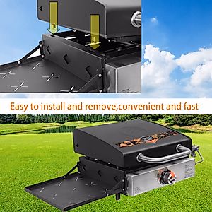 ClimbFun Griddle Side Shelf for Blackstone 17/22/ 28 Inch Griddle, Blackstone Griddle Accessories, Griddle Caddy， Grill Side Shelf