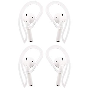 ALXCD Earhooks Ear Loop Replacement for Airpod 1 & 2, 2 Pair Over-Ear Soft Silicone Ear Hooks[Anti Slip][Anti Lost], Fit for Airpod 1 Airpod 2 Headphone (Clear)