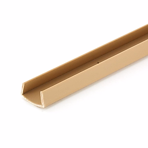 Outwater Plastics Beige 5/8'' Styrene Plastic U-Channel/C-Channel 72 Inch Lengths (Pack of 10 Pieces, 60 feet Total)