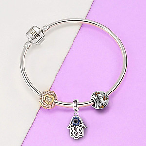 Birthstone Charm for Pandora Charms Bracelet Dog Paw Jan-Dec Birthday Crystal Charms for Bracelet and Necklace (November)