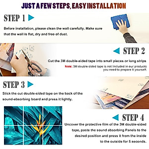 Ruonin.X 72"x48" inch Decorative Art Acoustic wall panels,Better Acoustic Treatment than foam, High-quality Sound Absorbing and Soundproof wall panels suitable for studios—Strelitzia Reginae Aiton