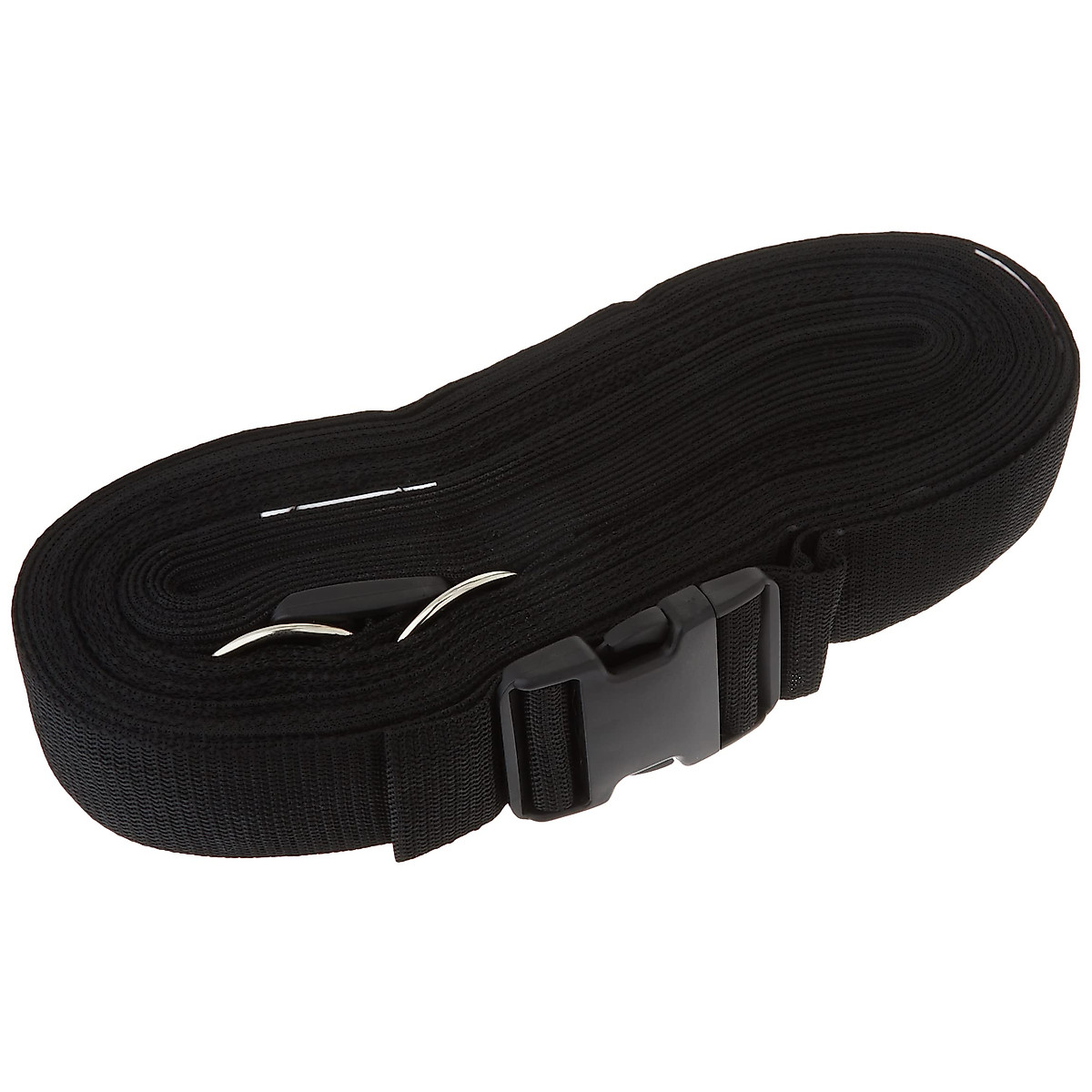 Park & Sun Sports Adjustable Outdoor Volleyball Boundary Webbing with Ground Stakes: 2" Wide Court Line Marker, Black (BC-WEB-2A)