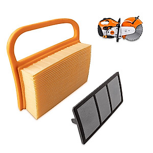 IDEASURE TS420 Air Filter & Pre Filter Sets Compatible with Stihl TS420 TS410 TS480i Concrete Cutoff Cutquik Chop Saw, Replace 4238 141 0300, 605-555, 5 Pack