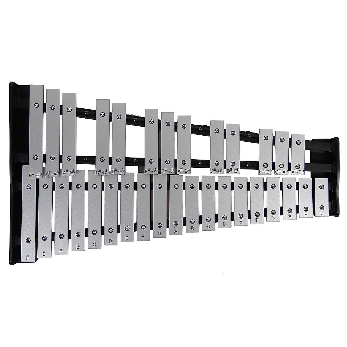 Gearlux 32-Note Glockenspiel Bell Kit with Adjustable Stand, Drum Practice Pad, Carrying Bag