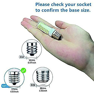 E17 Led Bulb 8W dimmable AC110v 120v E17 led Microwave Oven Light 800LM 80 watt Halogen Equivalent E17 Base Daylight White 6000k(2 Pack of