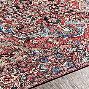 Artistic Weavers Reeta Printed Medallion Area Rug,7'6" x 9'6",Bright Red/Wheat