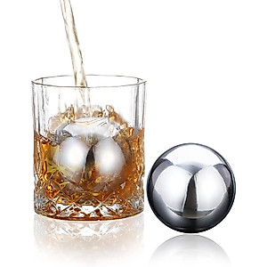Whiskey Stones Gift Set Old Fashioned Whiskey Glasses Set of 4 with Stainless Steel Ice Cube