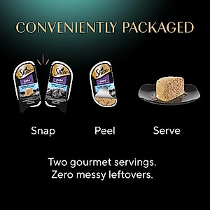 Sheba Perfect Portions Wet Cat Food Pate Tender White Fish and Tuna Entree, 2.6 oz. Twin-Pack Trays (24 Count, 48 Servings)