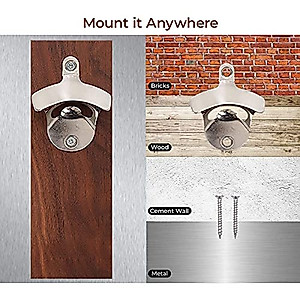 JIEZEE Gifts for Boyfriend Men Dad, Bottle Opener Wall Mounted Magnetic, Unique Beer Gift Ideas for Him Husband Grandpa Uncle, Cool Gadgets Christmas Stocking Stuffer