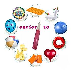 ESOLTON Balloon Pump Hand - 12.8" for Birthay Balloons Portable Manual Balloon Pump, Mini Hand Pump for Inflatables, Pool Floats, Party Garlands, Exercise and Yoga Balls