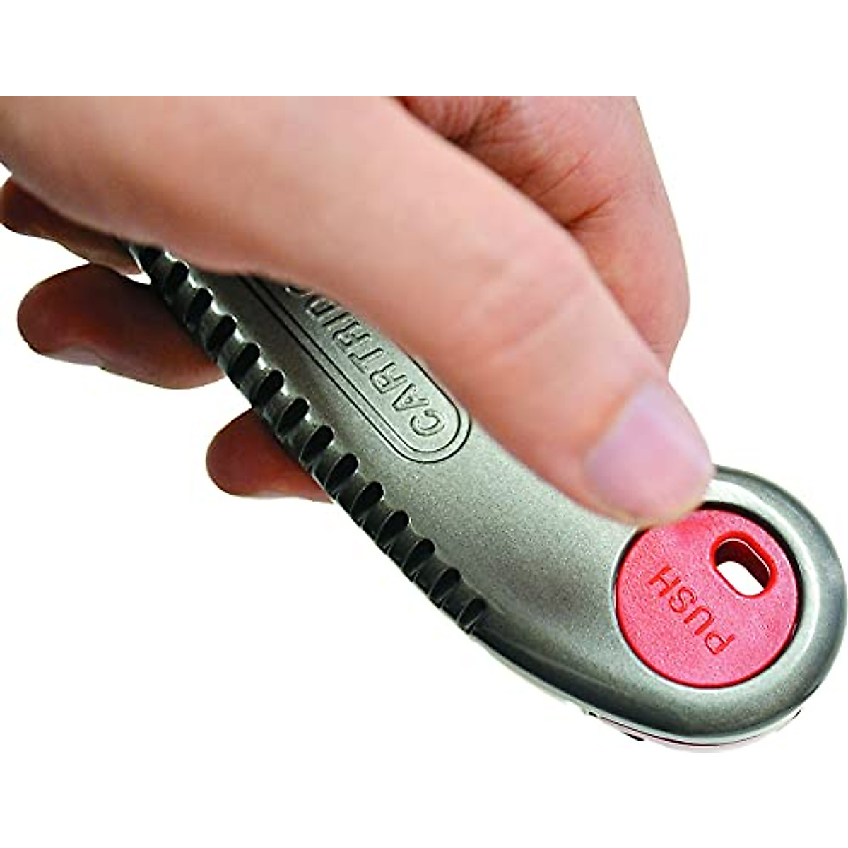 NT Cutter Heavy Duty Aluminum Die-Cast Grip Multi-Blade Cartridge Knife, 1 Knife (L-2000RP), Red.