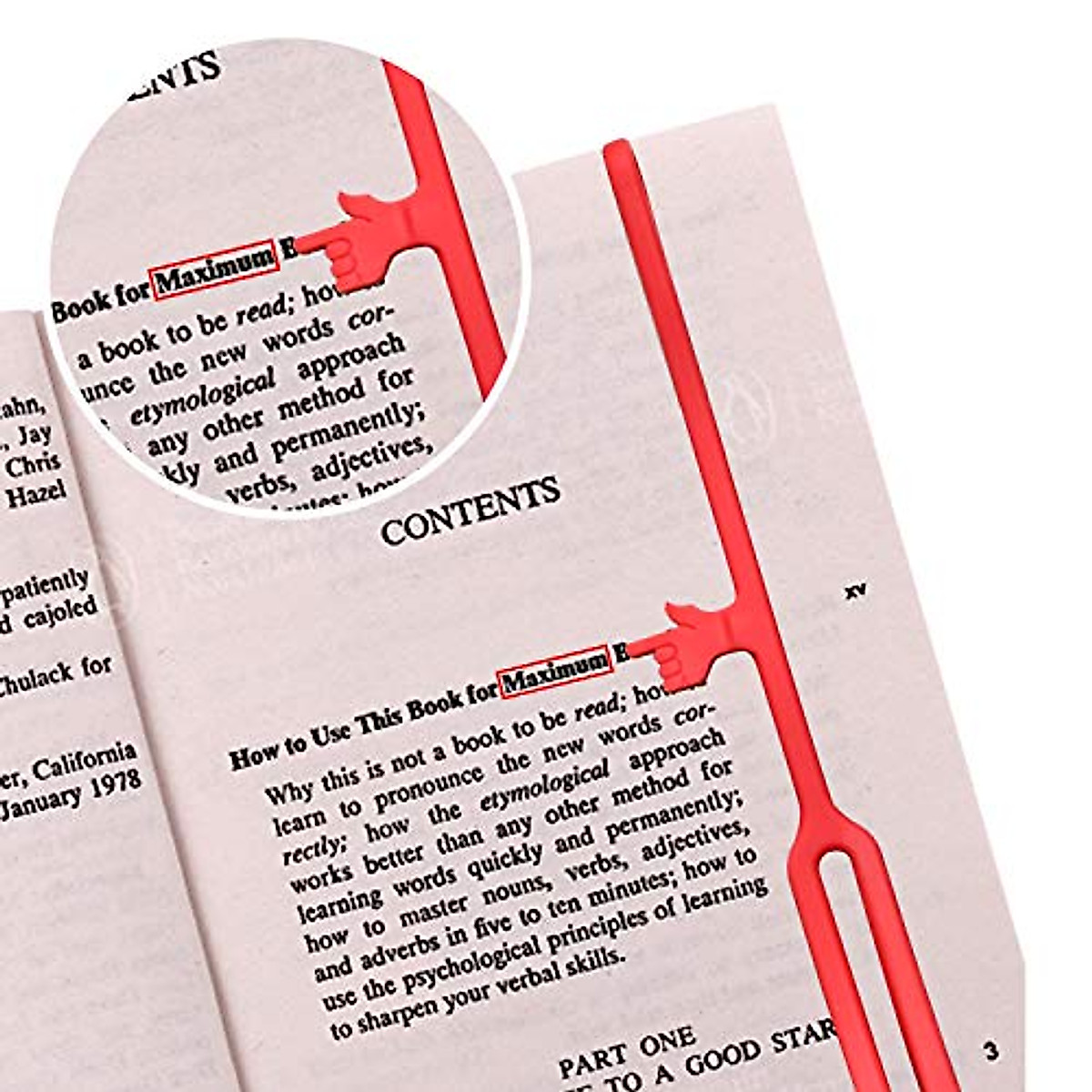 Silicone Finger Bookmarks, 10 pcs Silicone Finger Point Bookmarks Elastic Book Mark Strap Home School Office Supply for Adults and Kids