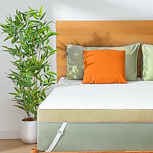 Marsail 3 Inch Memory Foam Mattress Topper Queen, Cooling Gel Infused Mattress Topper with Soft Cover, CertiPUR-US and Oeko-TEX Certified, Suitable for Sofa, RV, Camping