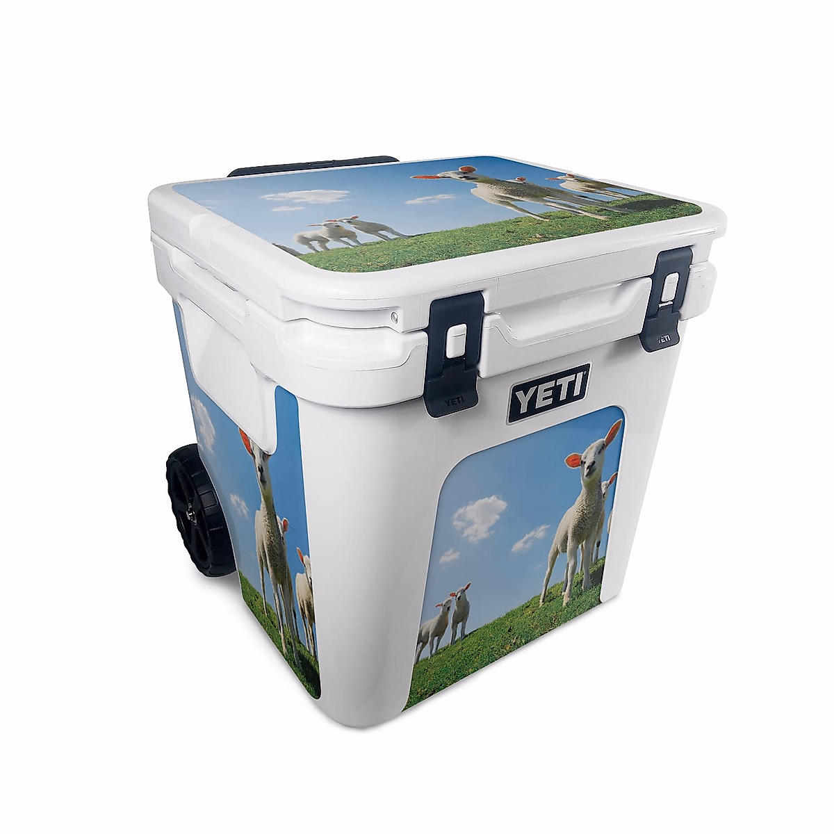 MightySkins Skin Compatible with Yeti Roadie 48 Wheeled Cooler - Lambs | Protective, Durable, and Unique Vinyl Decal wrap Cover | Easy to Apply, Remove, and Change Styles | Made in The USA