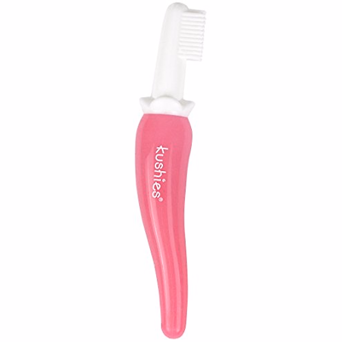 Kushies Flexible Training Toothbrush for Infants Fuschia, 1% Silicone, Latex Free