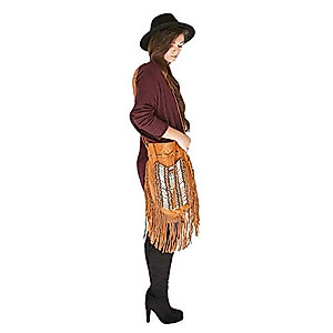 Beige Boho Bag | Real Leather | Fringe Purse | Bohemian Bags | Hobo Tote Handbag