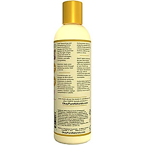 OKAY | Honey Leave-In Deep Conditioner | For All Hair Types & Textures | Hydrate, Smooth & Strengthen | With Shea Butter, Almond & Avocado | Free of Parabens, Silicones, Sulfates | 8 oz