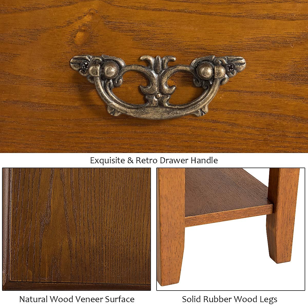 Tangkula Narrow End Table, Slim Side Table with Drawer and Open Shelf, Small End Tables for Small Spaces, Narrow Nightstand Bedside Table for Living Room Bedroom, 9.8 x 23.6 x 23.6 inches (1, Walnut)