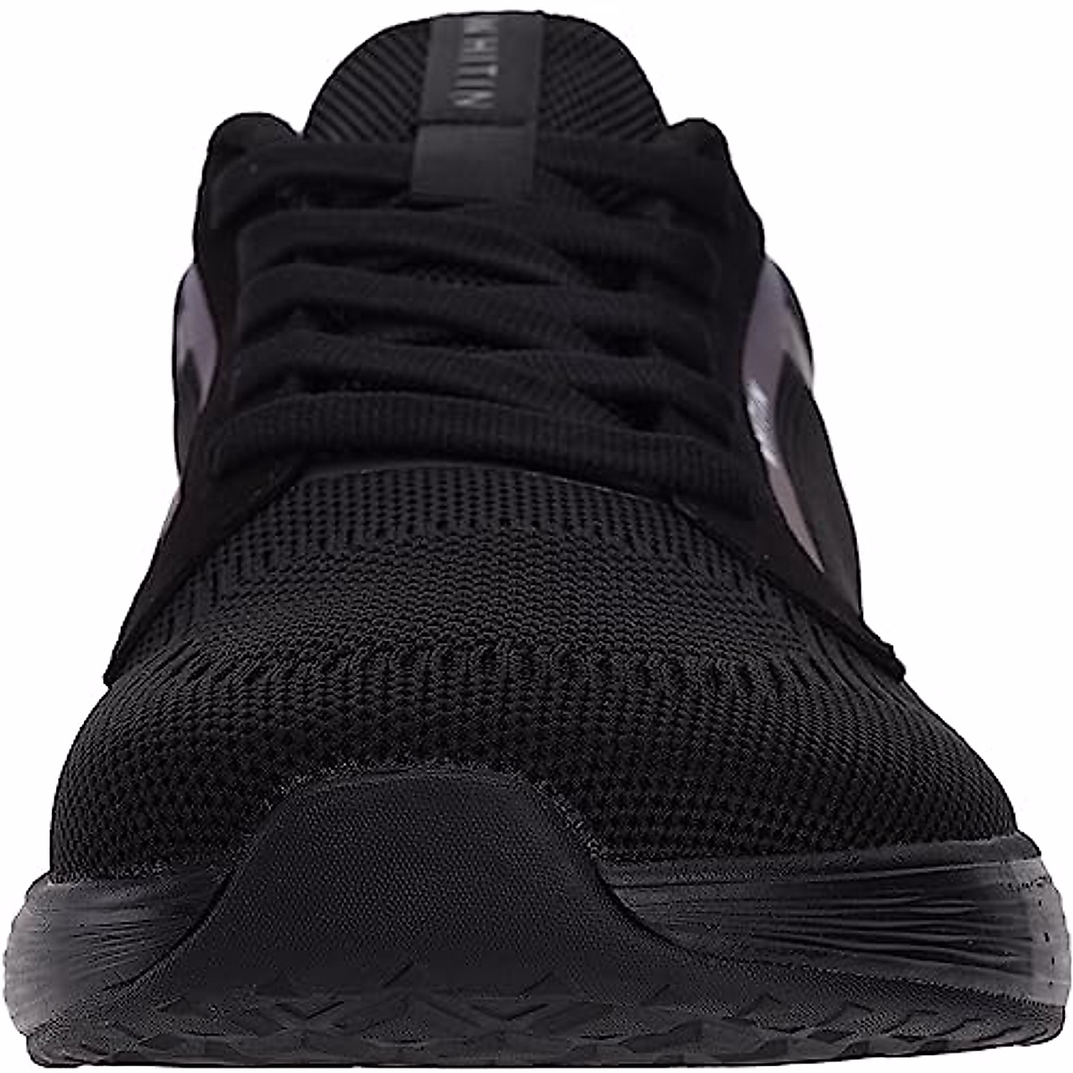 WHITIN Men's Wide Width Toe Box Running Shoes Zero Drop Size 11 11.5 Athletics Tennis Breathable Lightweight Rubber Non Slip Cushioned Black 45