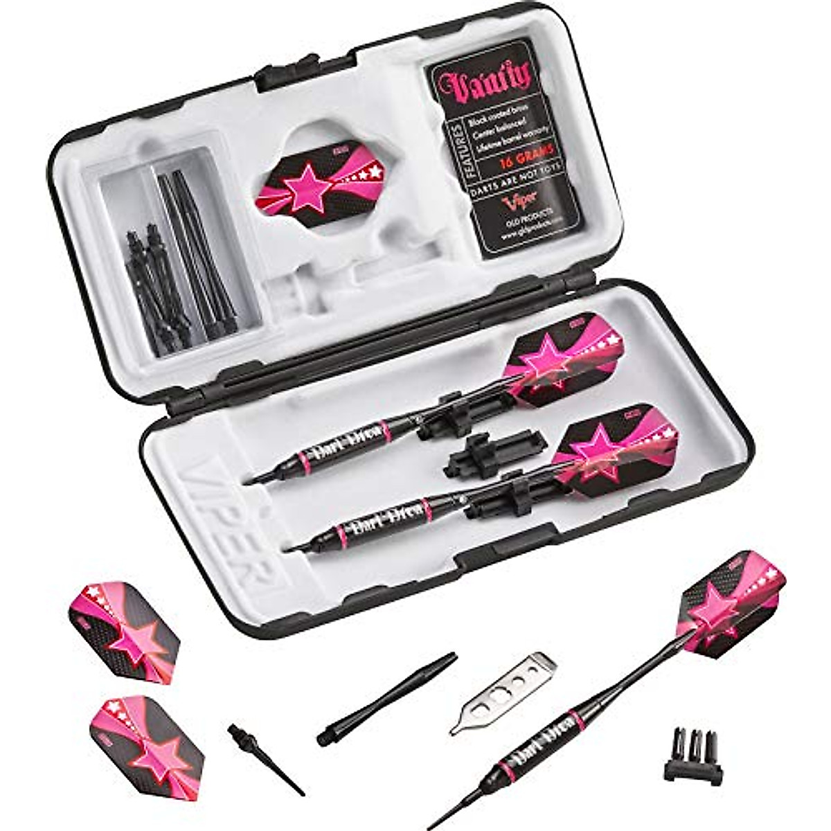 Viper Vanity Soft Tip Darts with Storage/Travel Case: Dart Diva, 16 Grams