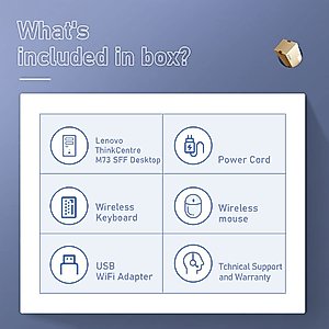 Lenovo ThinkCentre M73 SFF Desktop Computer Refurbished PC, Intel Core i7 Processor, 16GB RAM, New 1TB SSD, WiFi, Wireless Keyboard and Mouse, DVD, Windows 10 Pro (Renewed)
