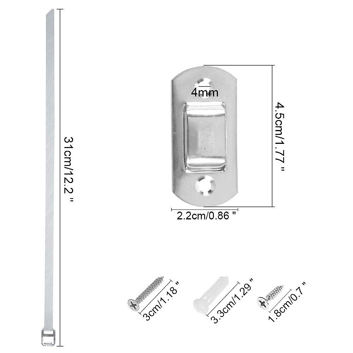 ManLee Metal Furniture Straps for Baby Proofing Anti Tip Furniture Kit Strap Furniture to Wall Cabinet Wall Anchors Adjustable Wall Straps Protect Toddler and Pet from Falling Furniture