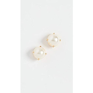 Lele Sadoughi Women's Ashford Imitation Pearl Studs, Ivory Pearl, Off White, Gold, One Size