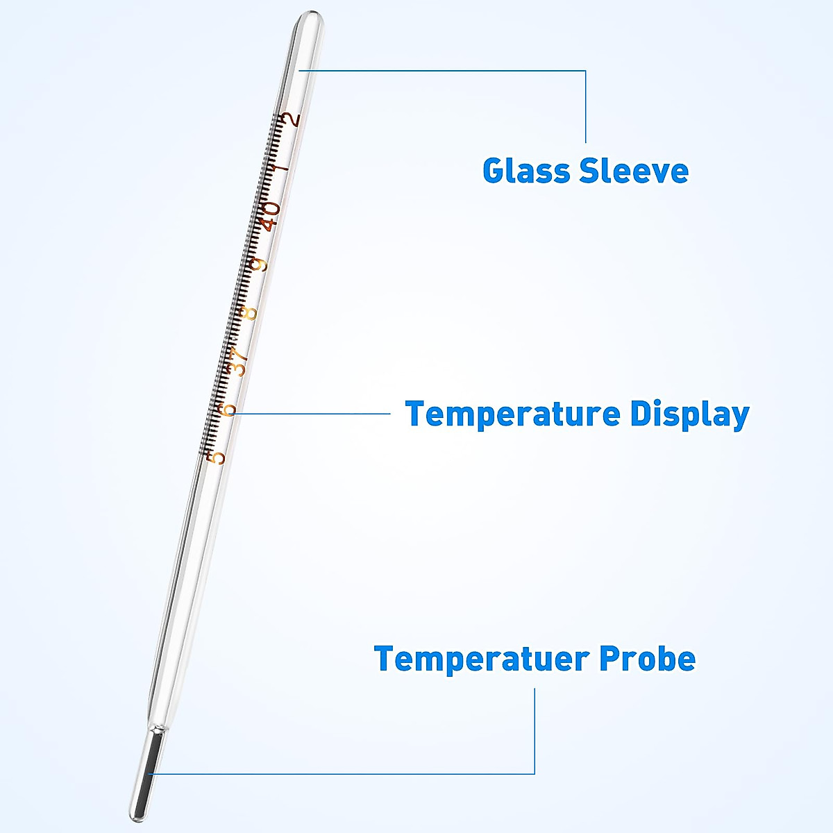 ℃ Glass Oral Temperature Measurement Classic Digital Temperature Measurement Accurate Temperature Measurements for Families