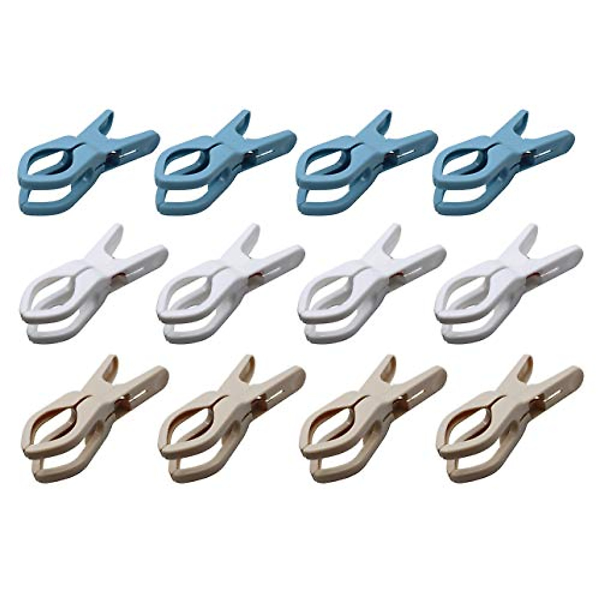 12 Pack Towel Clips Clothespin Holder for Beach Pool Loungers Clothes Blanket Swimsuits Curtains