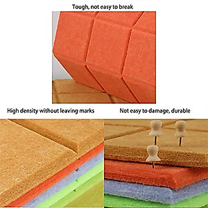 Creative Jiugongge Felt Wall Stickers Pack of 4, Cork Board Bulletin Board, Kindergarten Background Photo Wall, Message Board