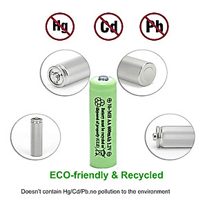 NiMH AA 600mAh 1.2V Rechargeable Batteries for Solar Lights, Garden Lights, Remotes, Mice(Pack of 12)