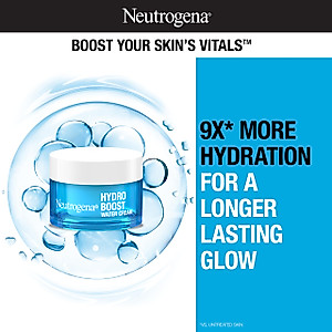 Neutrogena Skin Vitals Hydrating Duo, Hydro Boost Facial Cleanser, 7.8 fl. oz, & Hydro Boost Water Cream Face Moisturizer, 1.7 fl. oz, Fragrance Free Skincare with Hyaluronic Acid, 2 Items