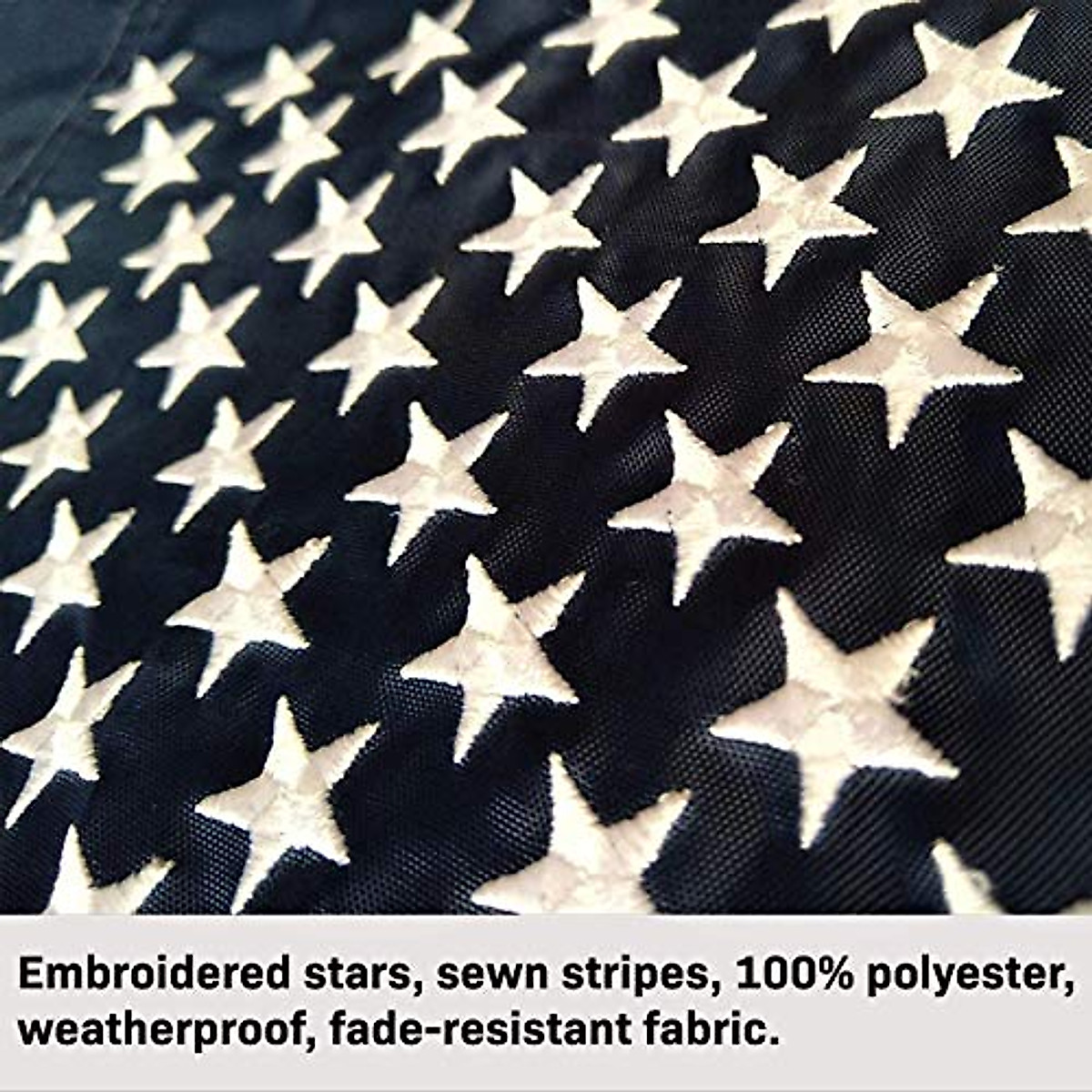 Mogarden American Garden Flag Embroidered Stars, 12.5 x 18 Inch Sewn Stripes Double Stitched, Small Applique Patriotic 4th of July USA Yard Flag For All Seasons For Outside