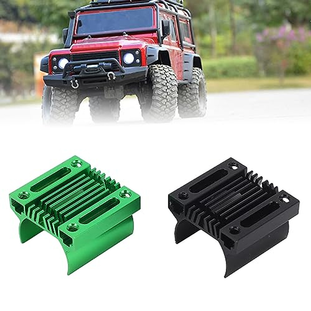 2pcs RC Motor Heatsink Aluminum Alloy RC Electric Motor Heat Sink with Efficient Cooling Improved Performance for RC Car Truck