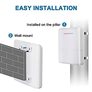 Outdoor 5 Port PoE Switch/Extender/Booster, 60W 48V 10/100/1000M POE Passthrough Switch Outdoor Ethernet Extender，PoE Repeater,6KV Lightning Protection, IEEE 802.3af/at/bt, by CENTROPOWER